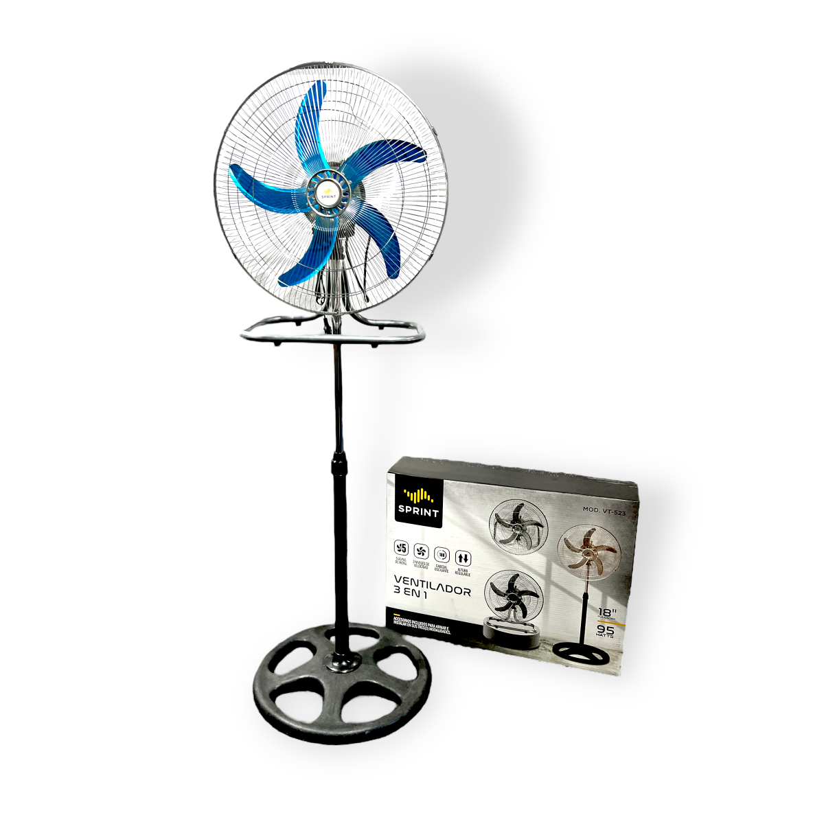 Ventilador 3 en 1 de 5 aspas 95 watts